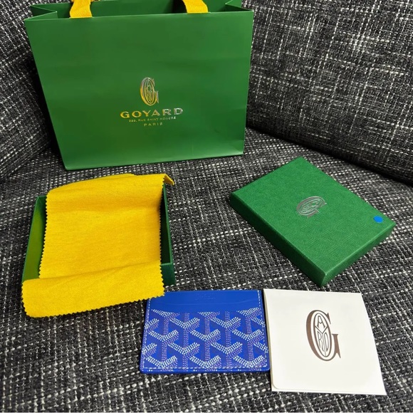 Accessories | Sky Blue Goyard Card Holder With Original Box And Tag ...